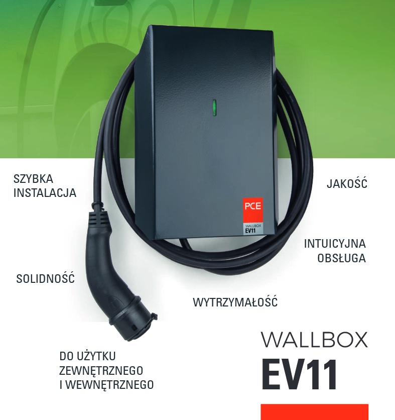Stacja ładowania Wallbox EV11 5m przewód typu 2 11kW 370100 - Tech-Elektro